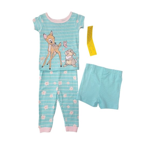 Disney | Pajamas | Disney Bambi Thumper 3piece Pajama Set Toddler Girls ...